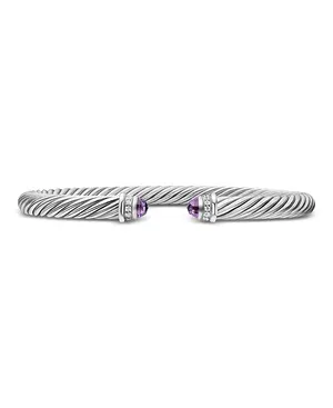 David Yurman David Yurman Cable Classics Bracelet With Diamonds Amethyst
