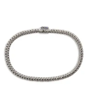 John Hardy Sterling Silver Bracelet With Blue Sapphires - Blue/silver