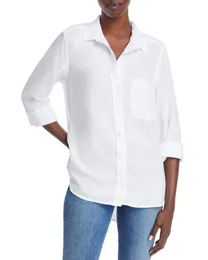 Bella Dahl Long Sleeve Button-down Top - White