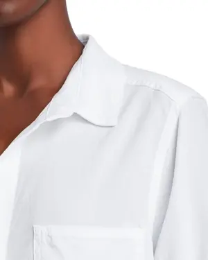 Bella Dahl Long Sleeve Button-down Top - White