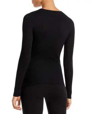 Theory Mirzi B Merino Wool Top - Black