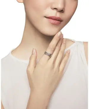 David Yurman X Collection Diamond Ring - Silver