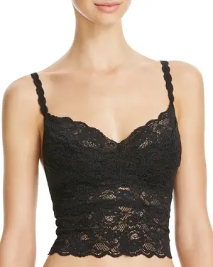 Cosabella Never Say Never Cropped Lace Cami - Black