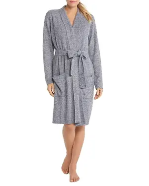 Barefoot Dreams Cozychic Lite Ribbed Robe Pacific Blue-pearl