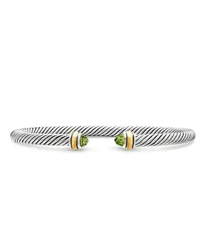 David Yurman Classic Cable Bracelet With - Peridot