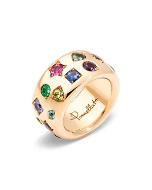 Pomellato Pomellato 18k Rose Gold Iconica Multi-Gemstone Band Multi/rose Gold
