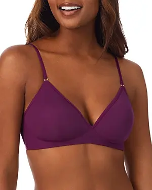 ON GOSSAMER Next To Nothing Microfiber Wireless T-shirt Bra Dark Purple