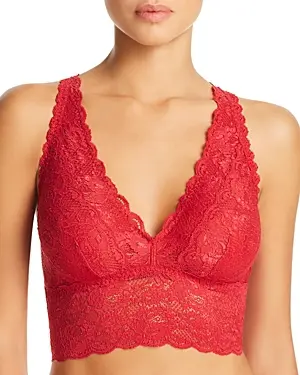 Cosabella Never Say Never Plungie Longline Bralette Mystic Red