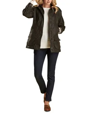 Barbour Classic Beadnell Waxed Cotton Jacket - Olive