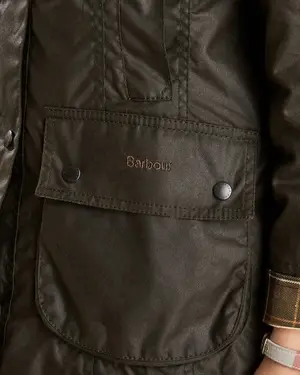 Barbour Classic Beadnell Waxed Cotton Jacket - Olive
