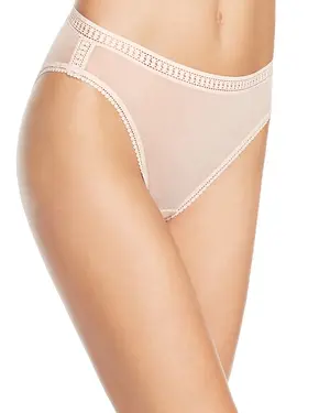 ON GOSSAMER Mesh High-cut Briefs - Champagne