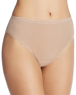 ON GOSSAMER Mesh High-cut Briefs Mocha