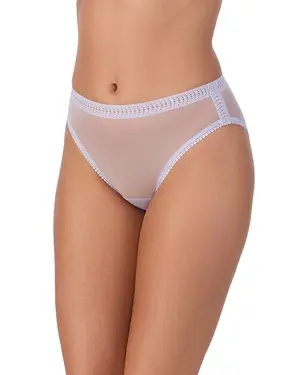 ON GOSSAMER Mesh High-cut Briefs - Sweet Lilac
