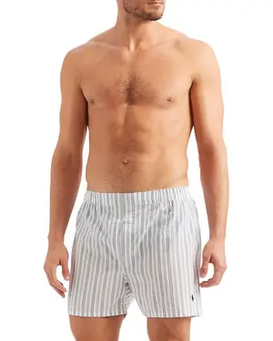 Polo Ralph Lauren Woven Boxers, Pack Of 5 - Gray/blue Plaid Combo