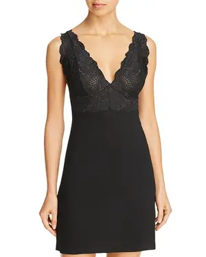 Natori Zen Floral Chemise Black