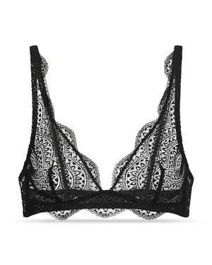 Simone Perele Karma Wirefree Triangle Lace Bra - Black