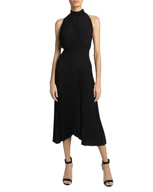 A.L.C. Renzo Pleated Midi Dress - Black