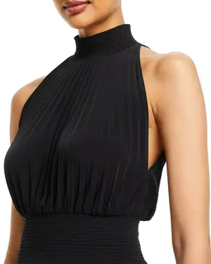 A.L.C. Renzo Pleated Midi Dress - Black