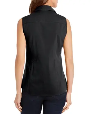 Foxcroft Taylor Sleeveless Non-iron Shirt - Black