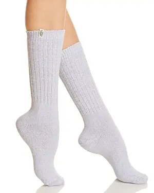 UGG Rib Knit Crew Socks Ice Blue