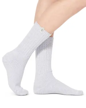 UGG Rib Knit Crew Socks - Ice Blue