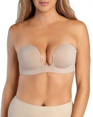 Fashion Forms Voluptuous U-plunge Backless Strapless Adhesive Bra - Nude