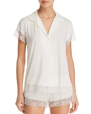 Eberjey Malou Lace Short Pj Set - Ivory