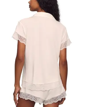 Eberjey Malou Lace Short Pj Set - Ivory