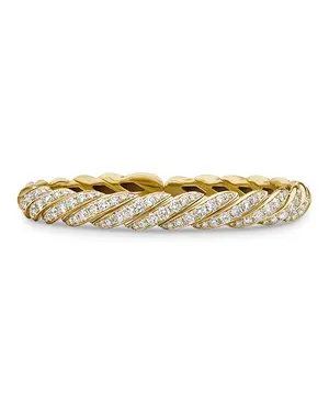 David Yurman 18k Yellow Paveflex Diamond Bracelet - Gold