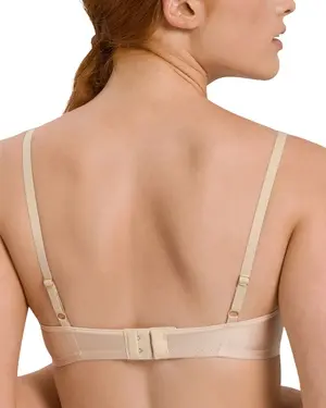 Hanro Satin Deluxe Soft Cup Wireless T-shirt Bra - Natural
