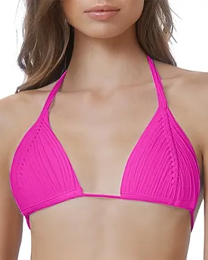 PQ SWIM Pq Swim Isla Triangle Bikini Top Hot Pink