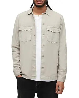 ALLSAINTS Allsaints Spotter Cotton Camp Shirt Oat Taupe