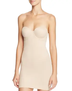 TC FINE INTIMATES Strapless Bra Slip - Warm Beige