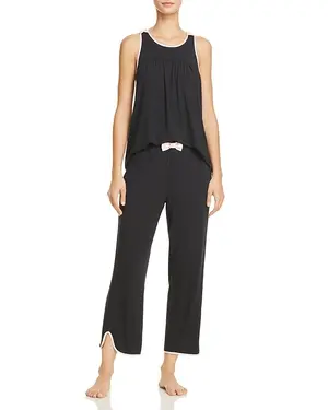 Kate Spade New York Tank Cropped Pj Set - Black