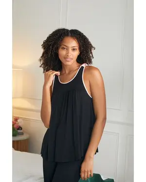 Kate Spade New York Tank Cropped Pj Set - Black