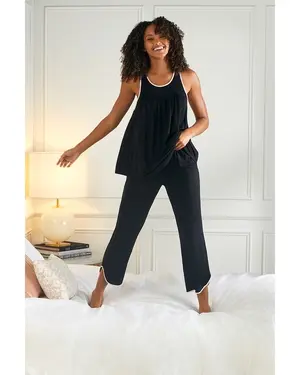 Kate Spade New York Tank Cropped Pj Set - Black