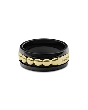 Lagos Meridian Caviar Stacking Ring