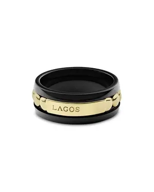 Lagos Meridian Caviar Stacking Ring