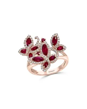 Bloomingdale'S Ruby And Diamond Ring - Pink/rose Gold