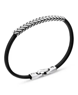 David Yurman Chevron Leather Bracelet