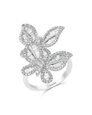 Bloomingdale'S Diamond Butterfly Statement Ring - White