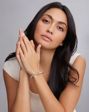 Lagos Sterling Caviar Lattice Ball Bracelet