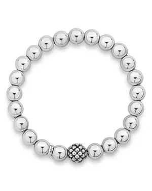 Lagos Sterling Caviar Lattice Ball Bracelet