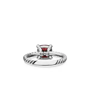 David Yurman Chatelaine Ring With And Diamonds - Garnet