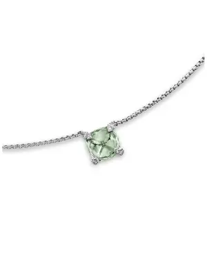 David Yurman Chatelaine Pendant Necklace With And Diamonds - Green