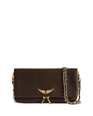 Zadig&Voltaire Rock Leather Shoulder Bag Brownie