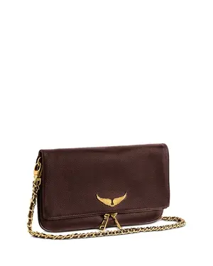 Zadig&Voltaire Rock Leather Shoulder Bag - Deep Purple