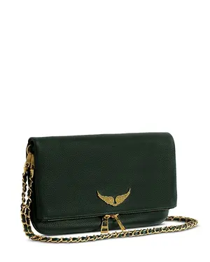 Zadig&Voltaire Zadig & Voltaire Rock Leather Shoulder Bag Emerald
