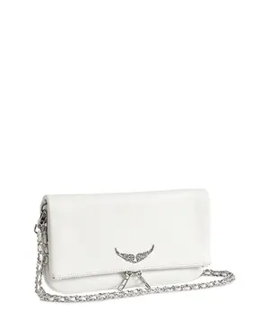 Zadig&Voltaire Zadig & Voltaire Rock Leather Shoulder Bag Optical White