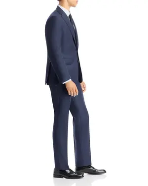 Canali Capri Melange Twill Solid Slim Fit Suit - Navy